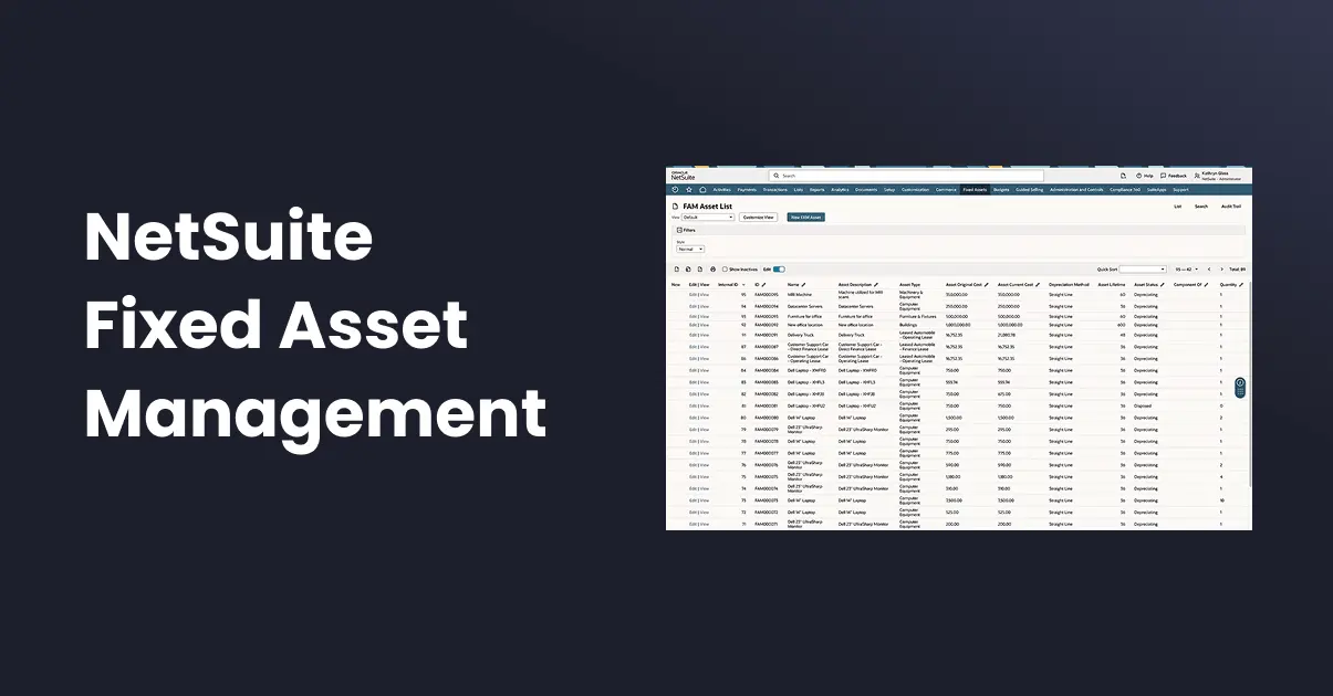 NetSuite Fixed Asset Management Module | Folio3